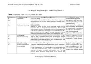 MODULE B: YEATS | PDF