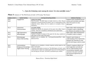 MODULE B: YEATS | PDF