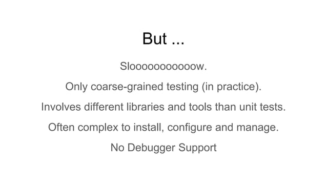 Run integration tests like unit tests Run integration tests like unit tests
