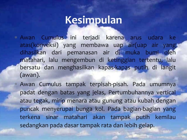 Yegi (1001436) awan cumulus | PPT