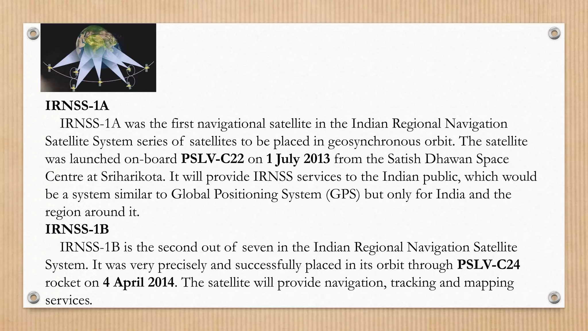 INDIAN REGIONAL NAVIGATIONAL SATELLITE SYSTEM (IRNSS) | PPTX