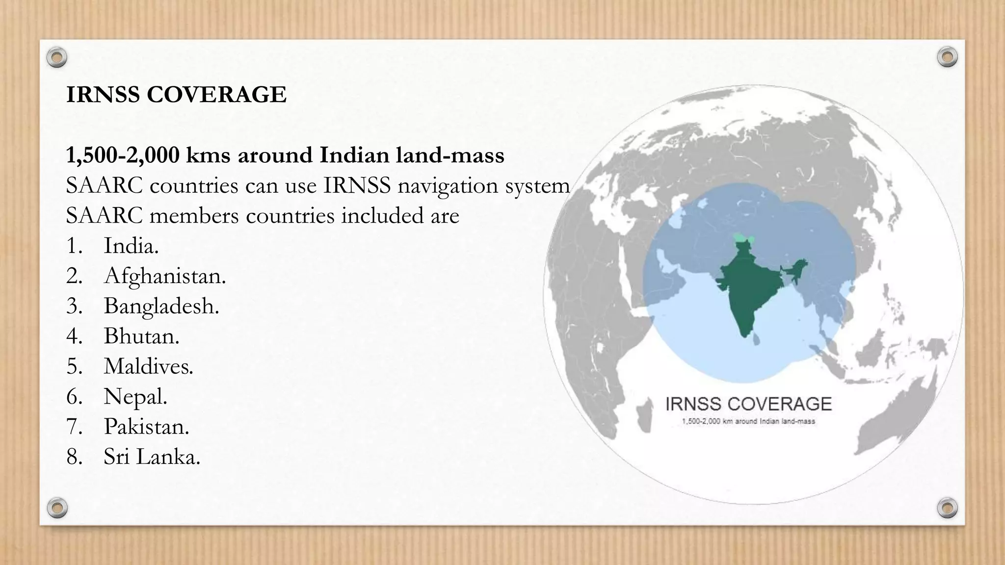 INDIAN REGIONAL NAVIGATIONAL SATELLITE SYSTEM (IRNSS) | PPTX