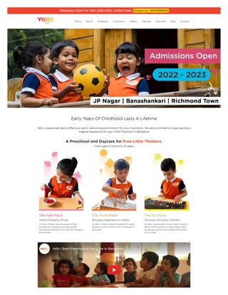 YELLO PRESCHOOL.pdf | Early Childhood Education | Education