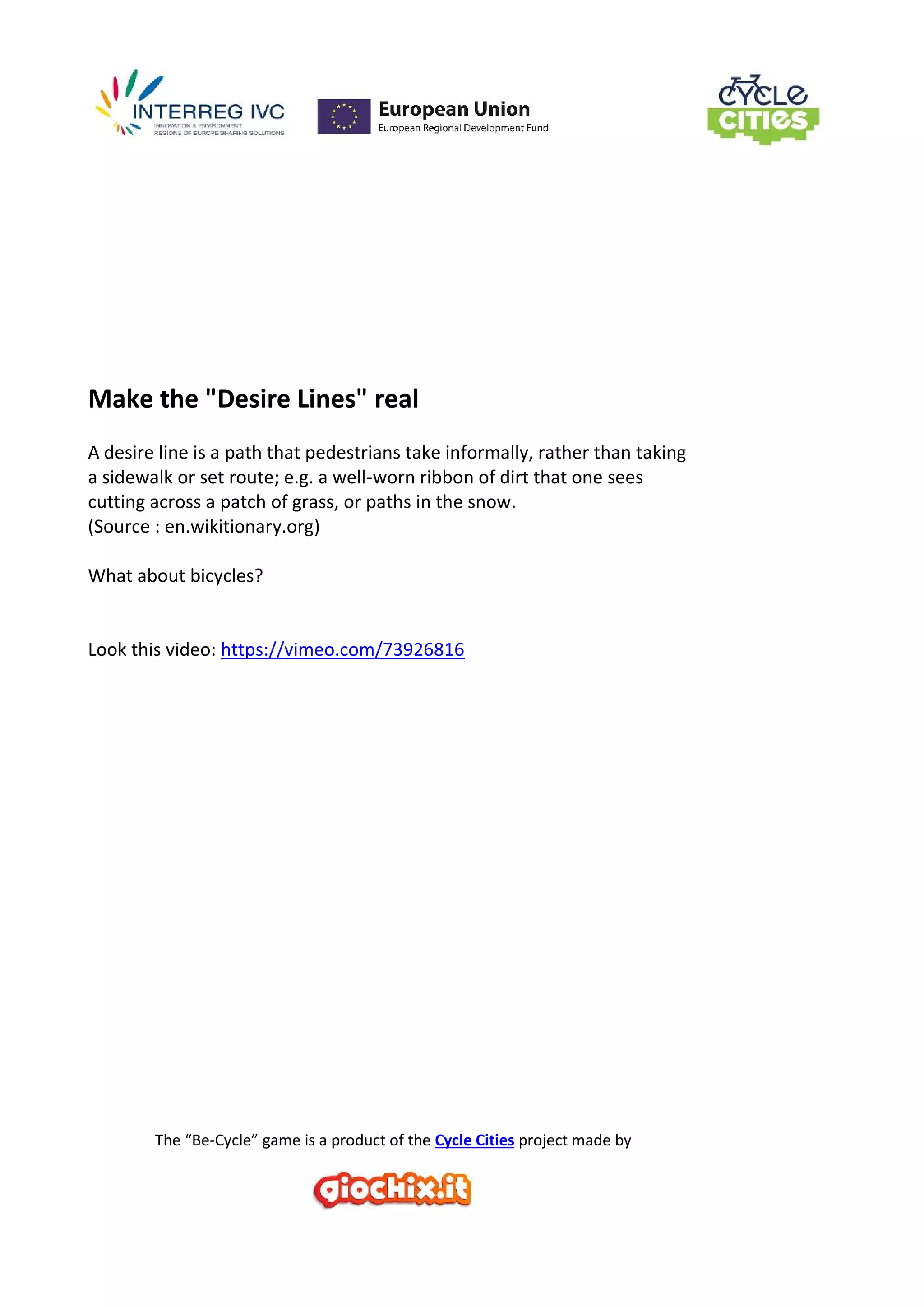 Yellow14 desire lines | PDF