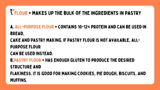 BAKING INGREDIENTS IN PASTRY MAKING-TLE 10 | PDF