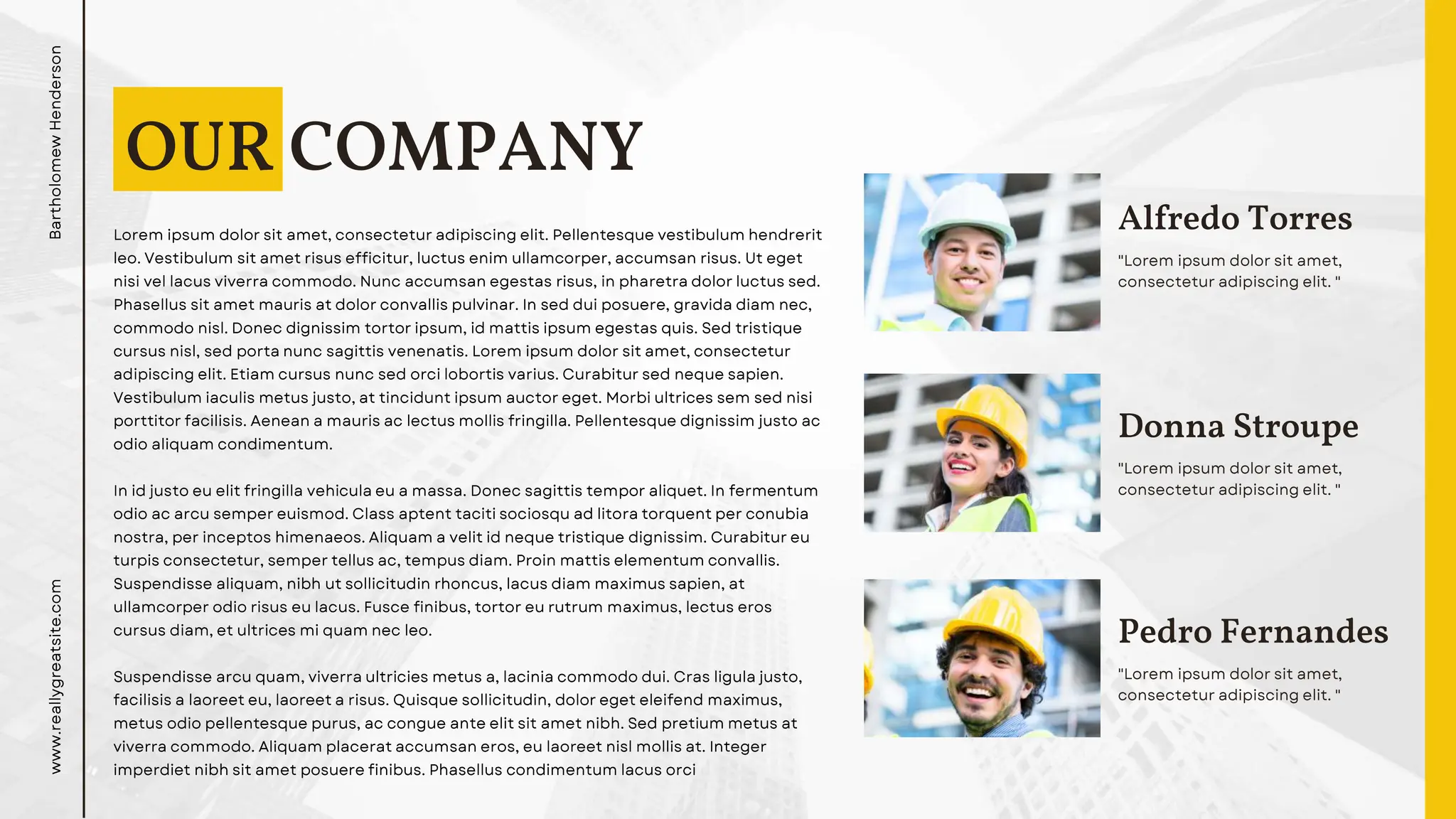 Yellow And White Simple Modern Civil Engineering Business Plan ...