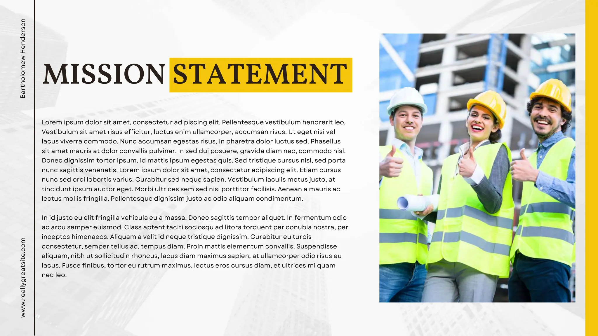 Yellow And White Simple Modern Civil Engineering Business Plan ...