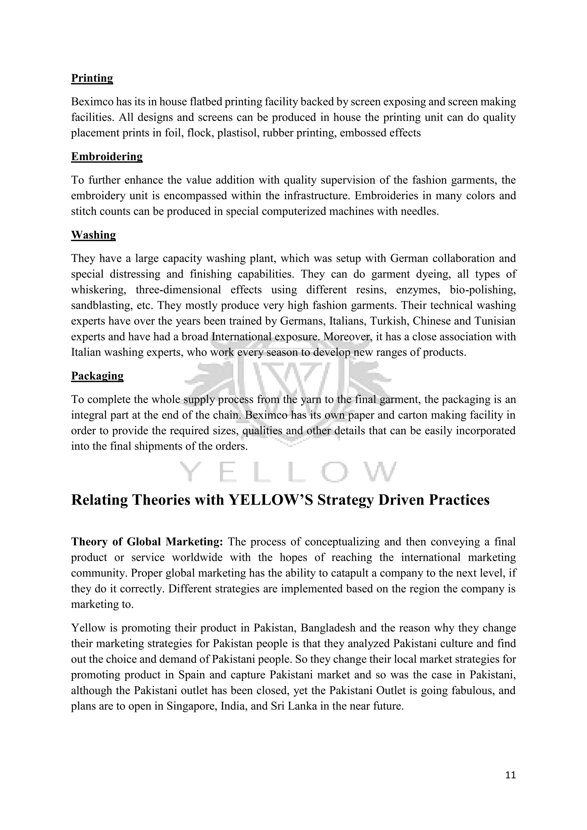 Marketing strategy of Yellow brand of beximco | PDF