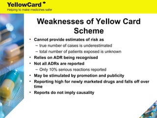 Yellow Card System of ADR reporting in UK | PPT