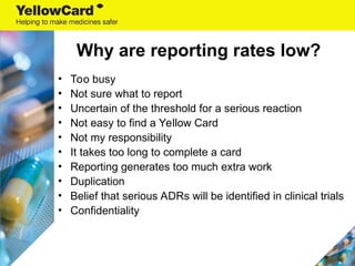Yellow Card System of ADR reporting in UK | PPT