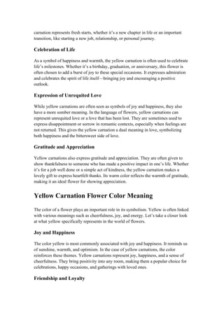 Yellow Carnation Symbolism and Meaning in Love, Death & Bible.docx