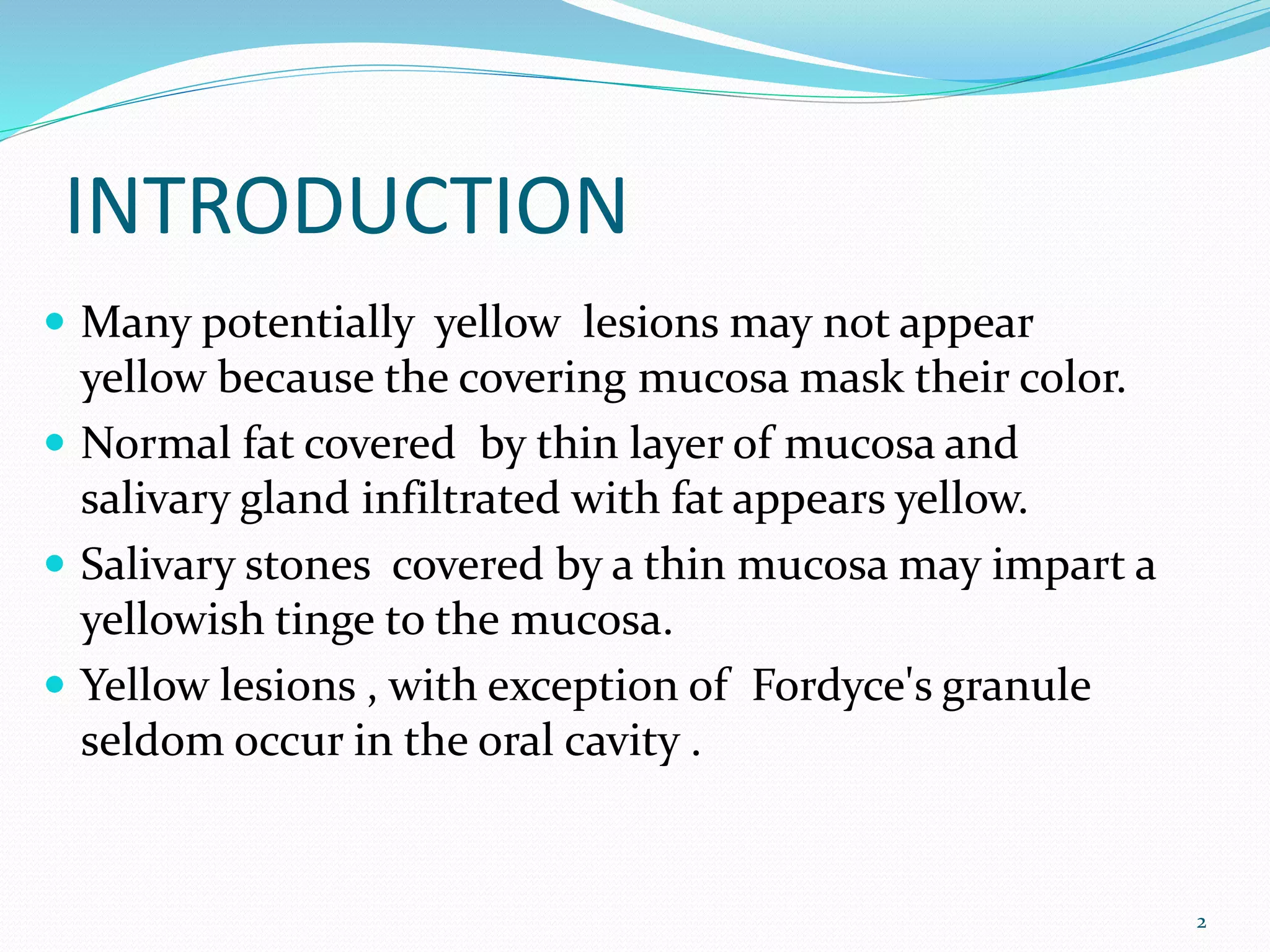 Yellow conditions of oral mucosa ppt | PPTX