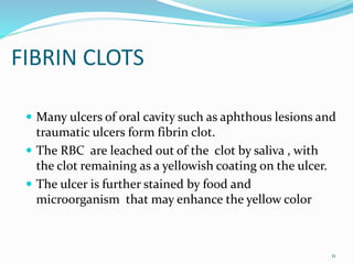 Yellow conditions of oral mucosa ppt | PPTX