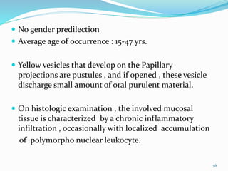 Yellow conditions of oral mucosa ppt | PPTX