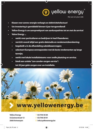 Yellow Energy Flyer A5 | PDF