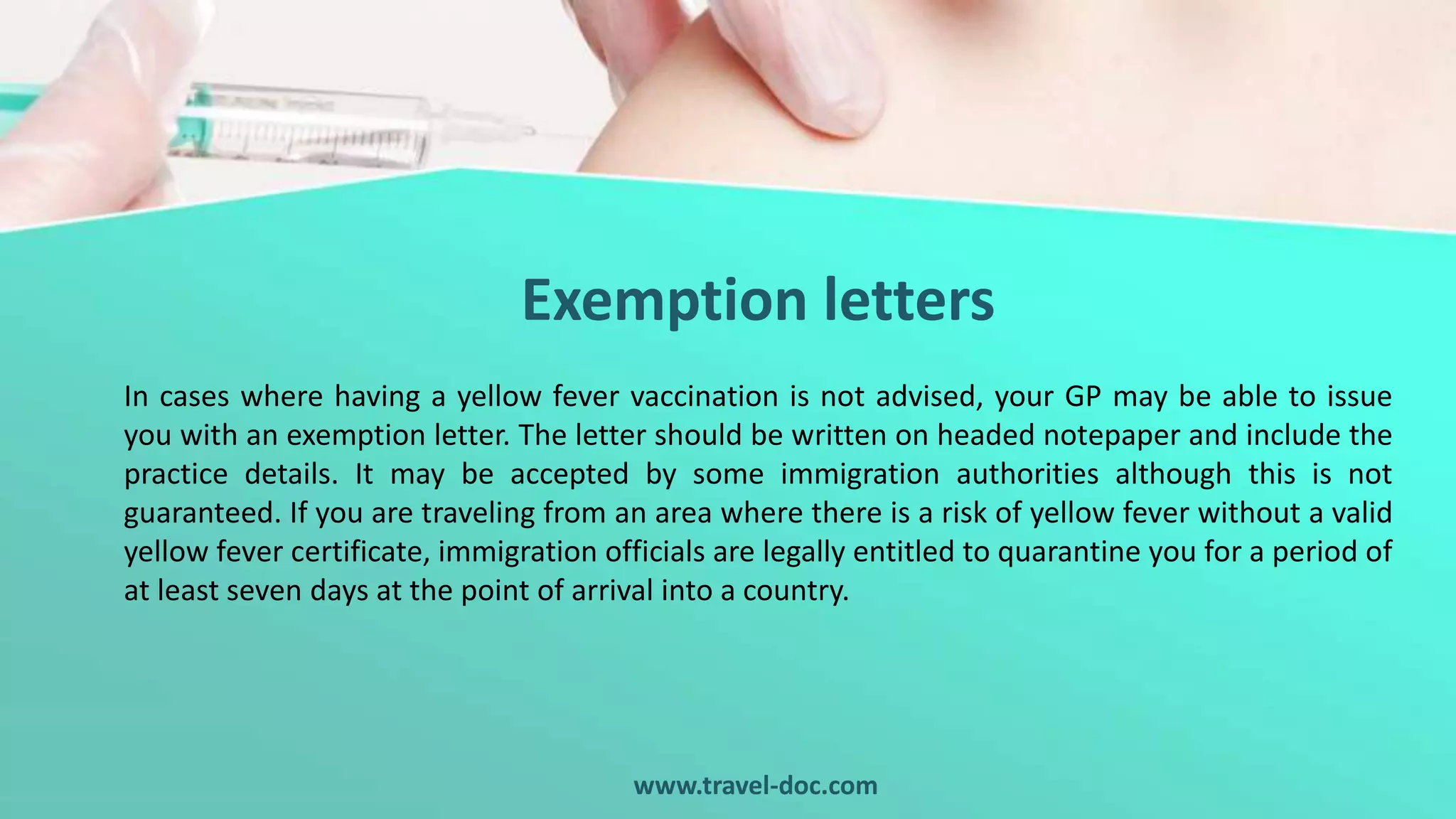 Yellow fever vaccinations | PPTX