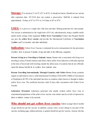 Yellow fever vaccine | DOCX