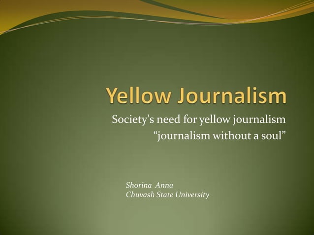 Yellow journalism | PPTX