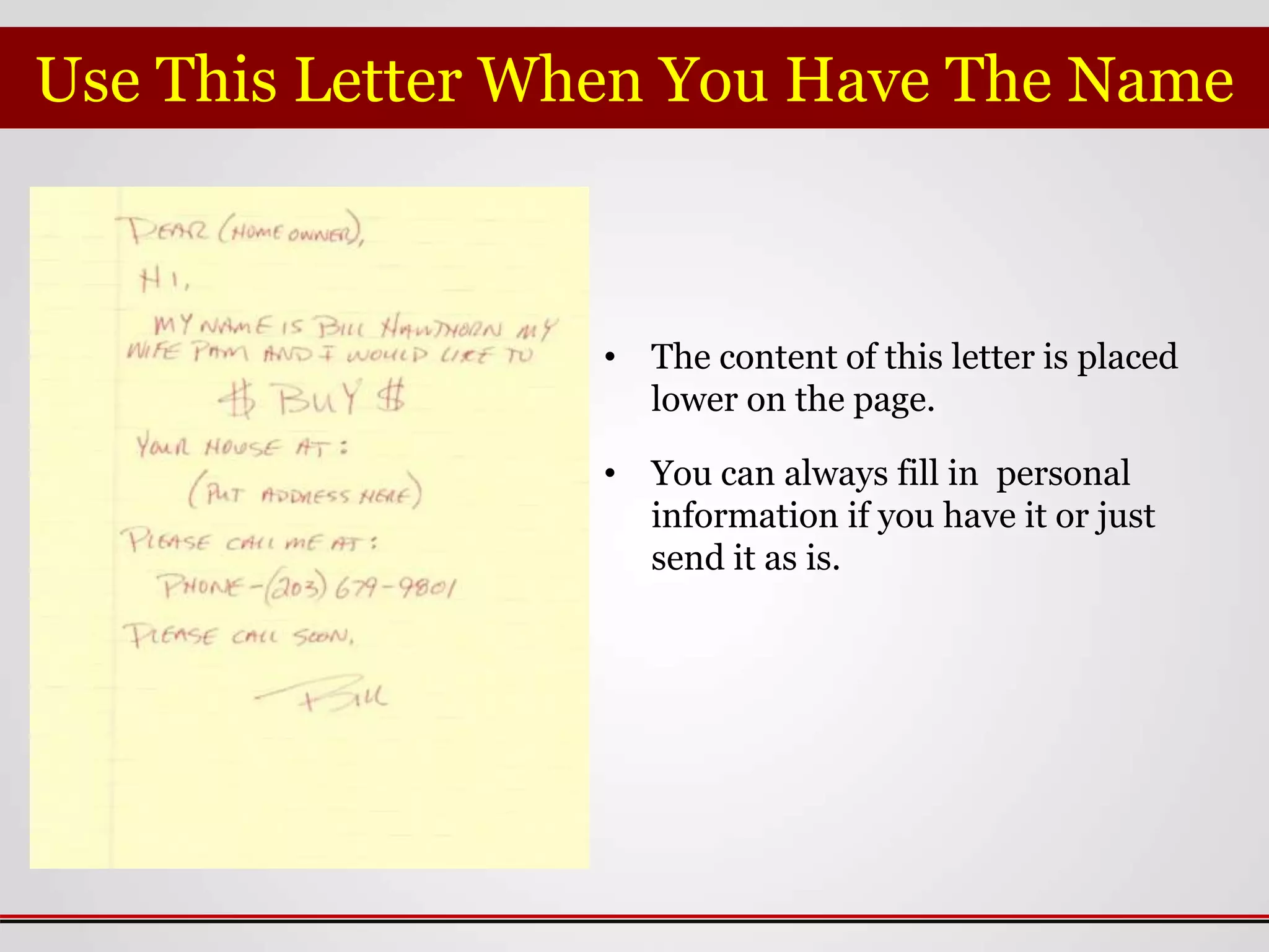 Yellow letter Manual Explanation | PPT