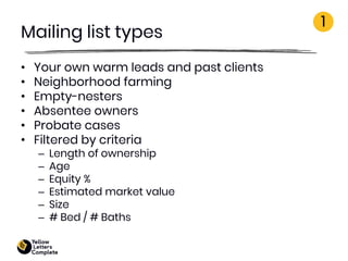 Direct Mail 101 for Real Estate | PPT
