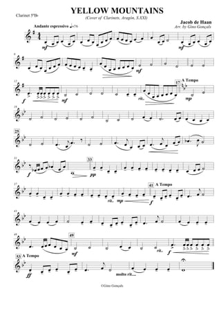 Yellow Mountains - Jacob de Haan - Set of Clarinets | PDF