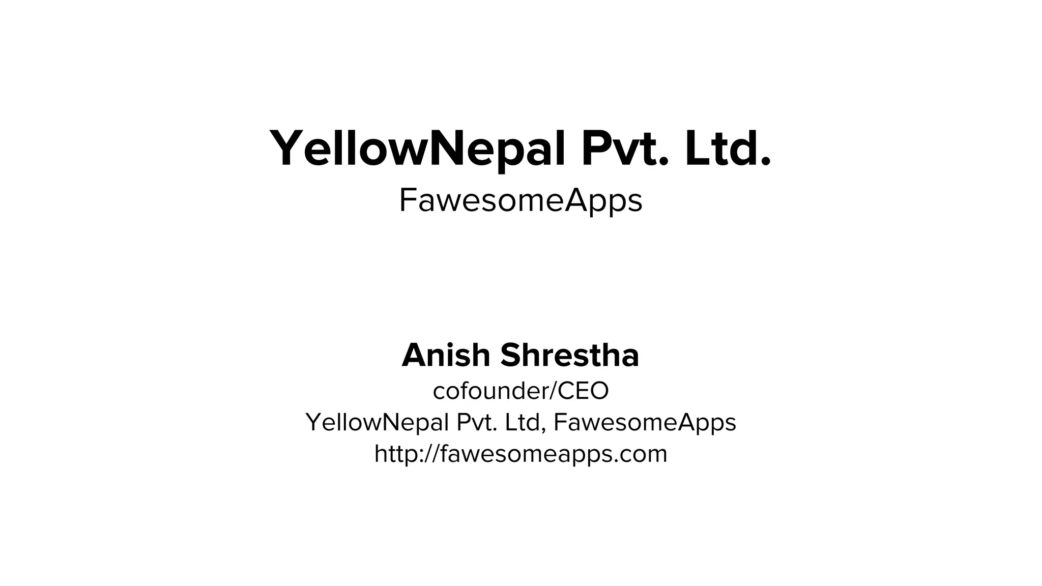 Yellow Nepal - Nepali Startup | PDF