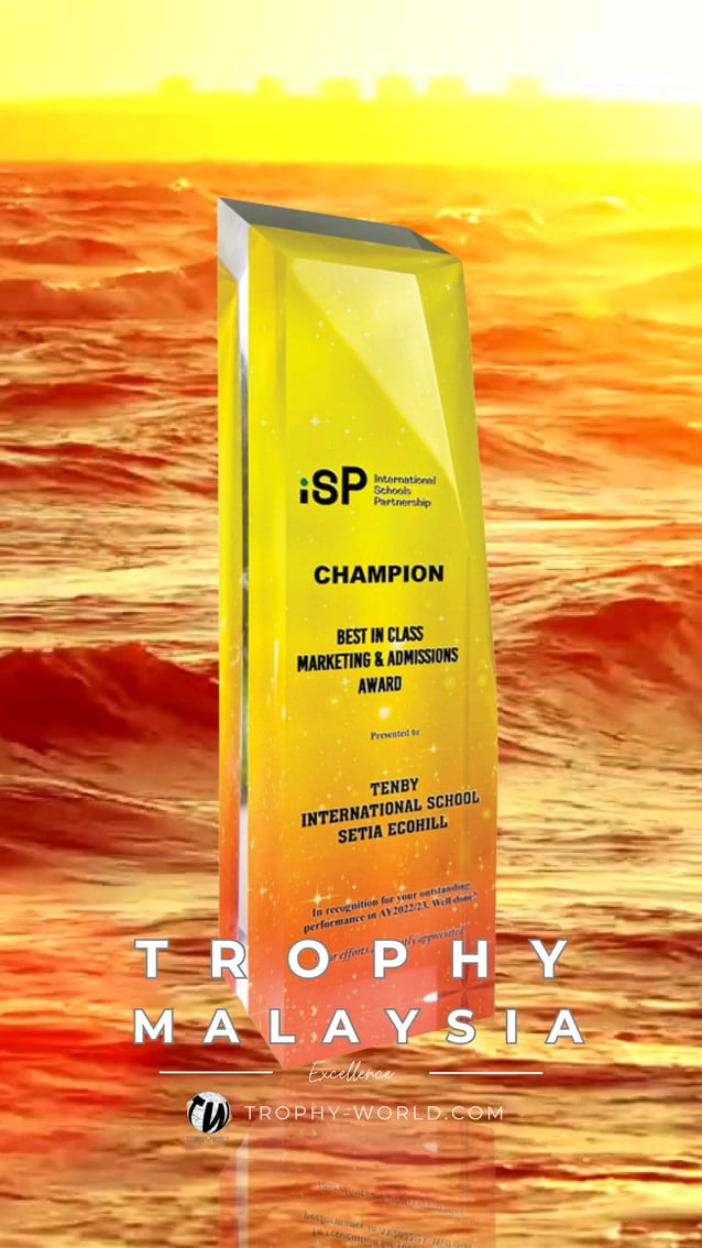 Yellow Orange Red Trophy at Trophy-World Malaysia | Custom Trophies ...