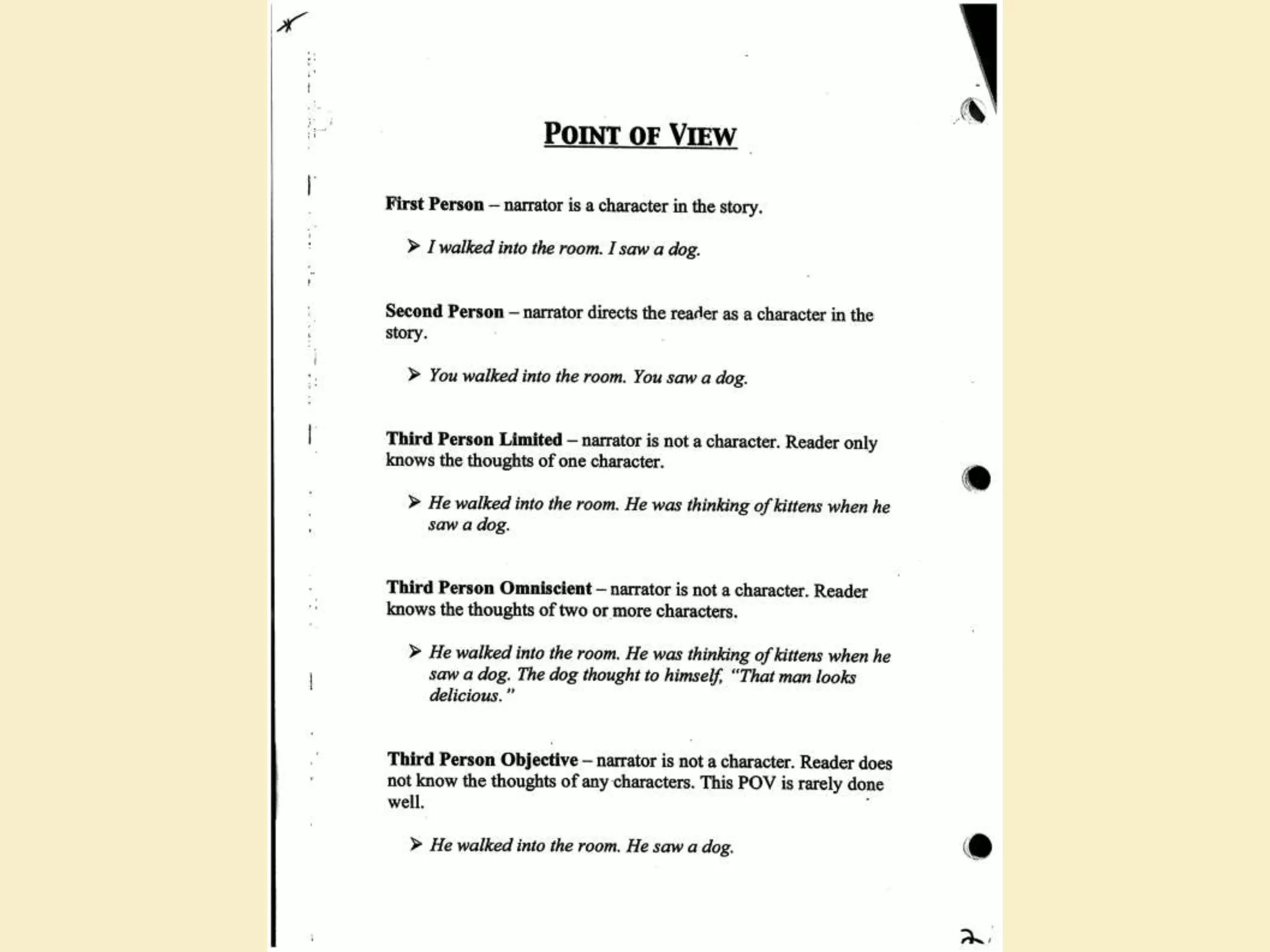 Yellow packet | PPTX | Fiction | Books and Literature