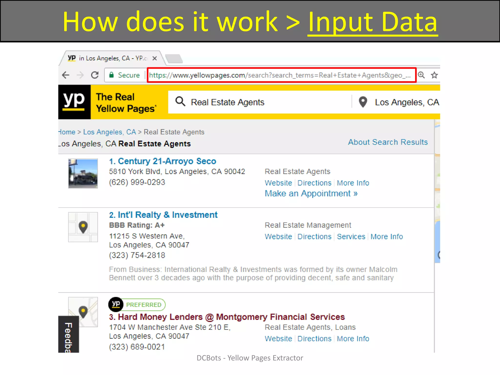 Yellow pages extractor | PPTX