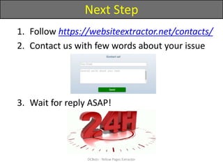 Yellow pages extractor | PPTX | Computing | Technology & Computing