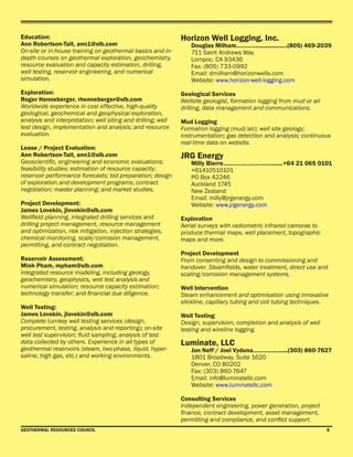 GRC 2018 Registry of Geothermal Services and Equipment | PDF