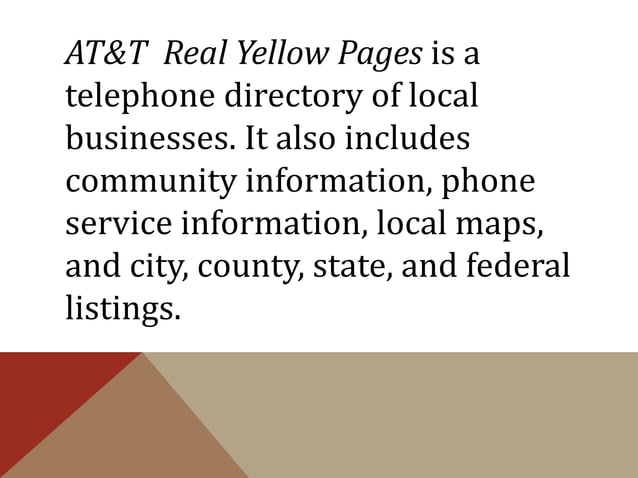 Yellow Pages: A Ready Reference Presentation | PPTX | Desktop ...