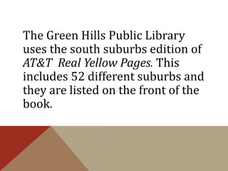 Yellow Pages: A Ready Reference Presentation | PPTX