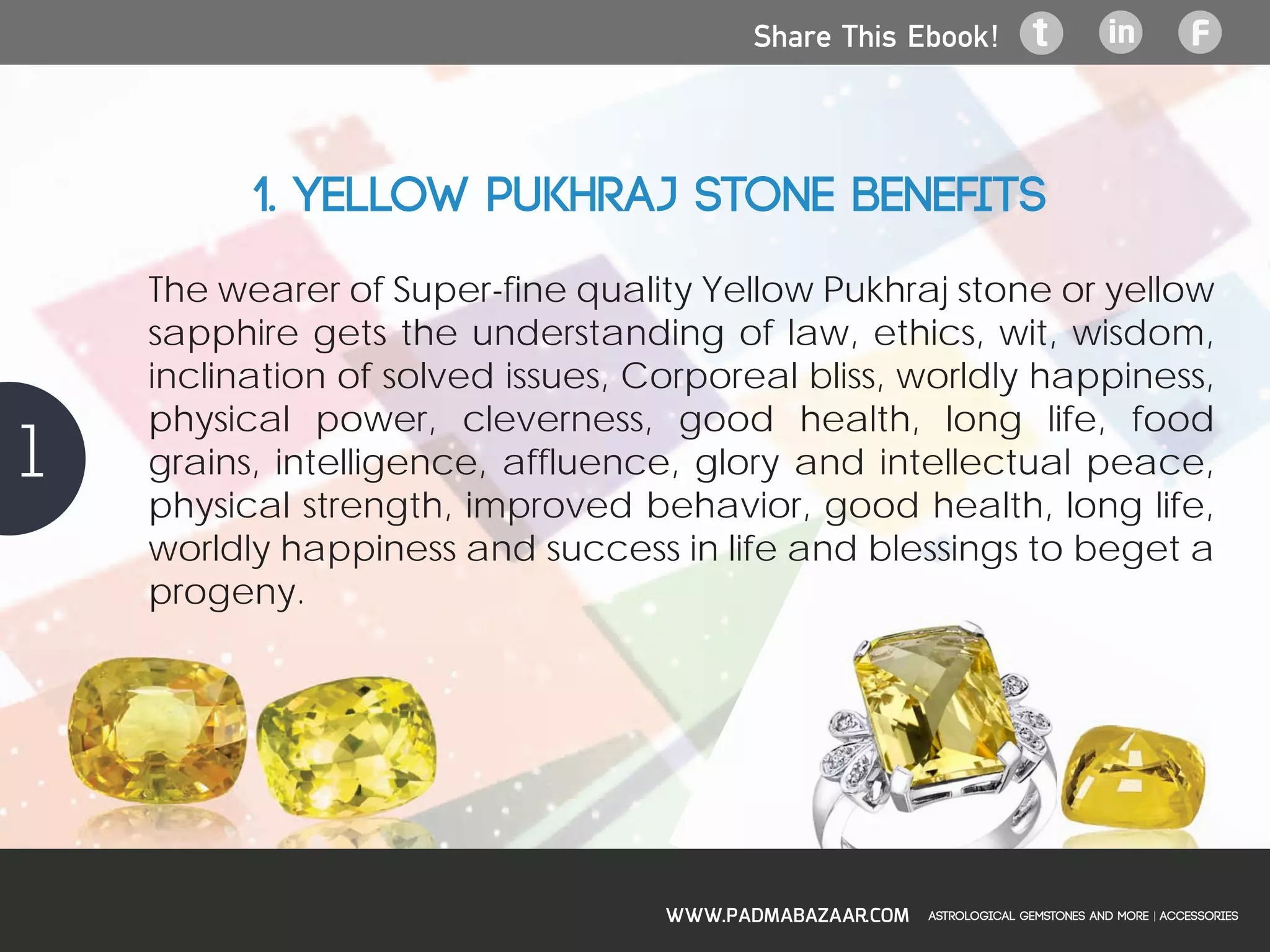 Yellow pukhraj stone benefits | PDF