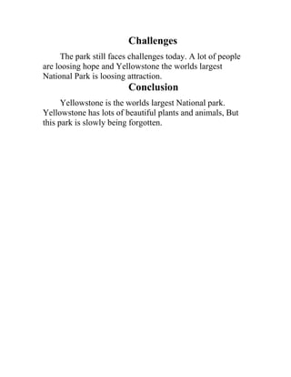Yellow stone national park | PDF