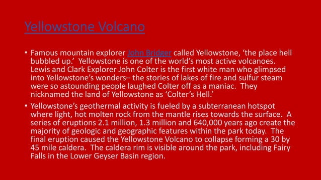 Yellowstone National Park Geography | PPTX | North America Travel ...