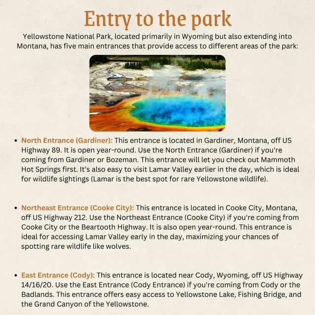 Yellowstone National Park trip planner | PDF