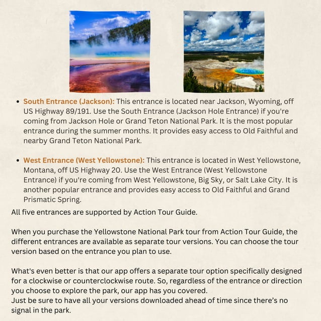 Yellowstone National Park trip planner | PDF