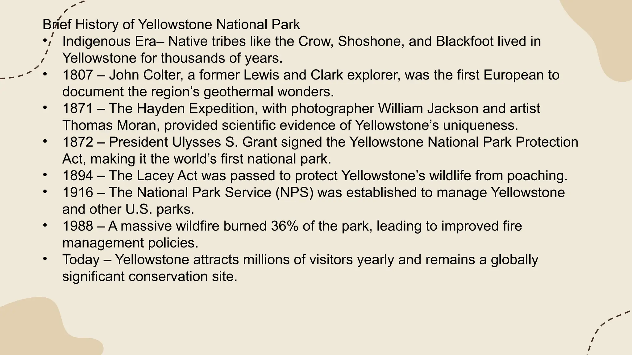 "Yellowstone: Nature's Masterpiece.pptx" | PPTX