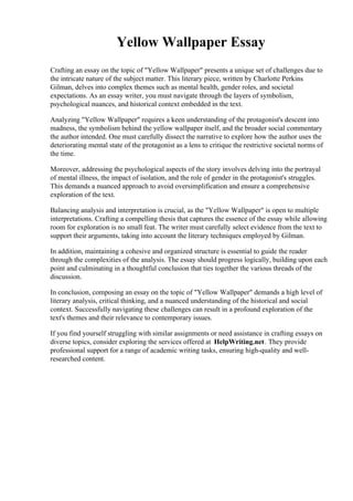 Yellow Wallpaper Essay.pdf