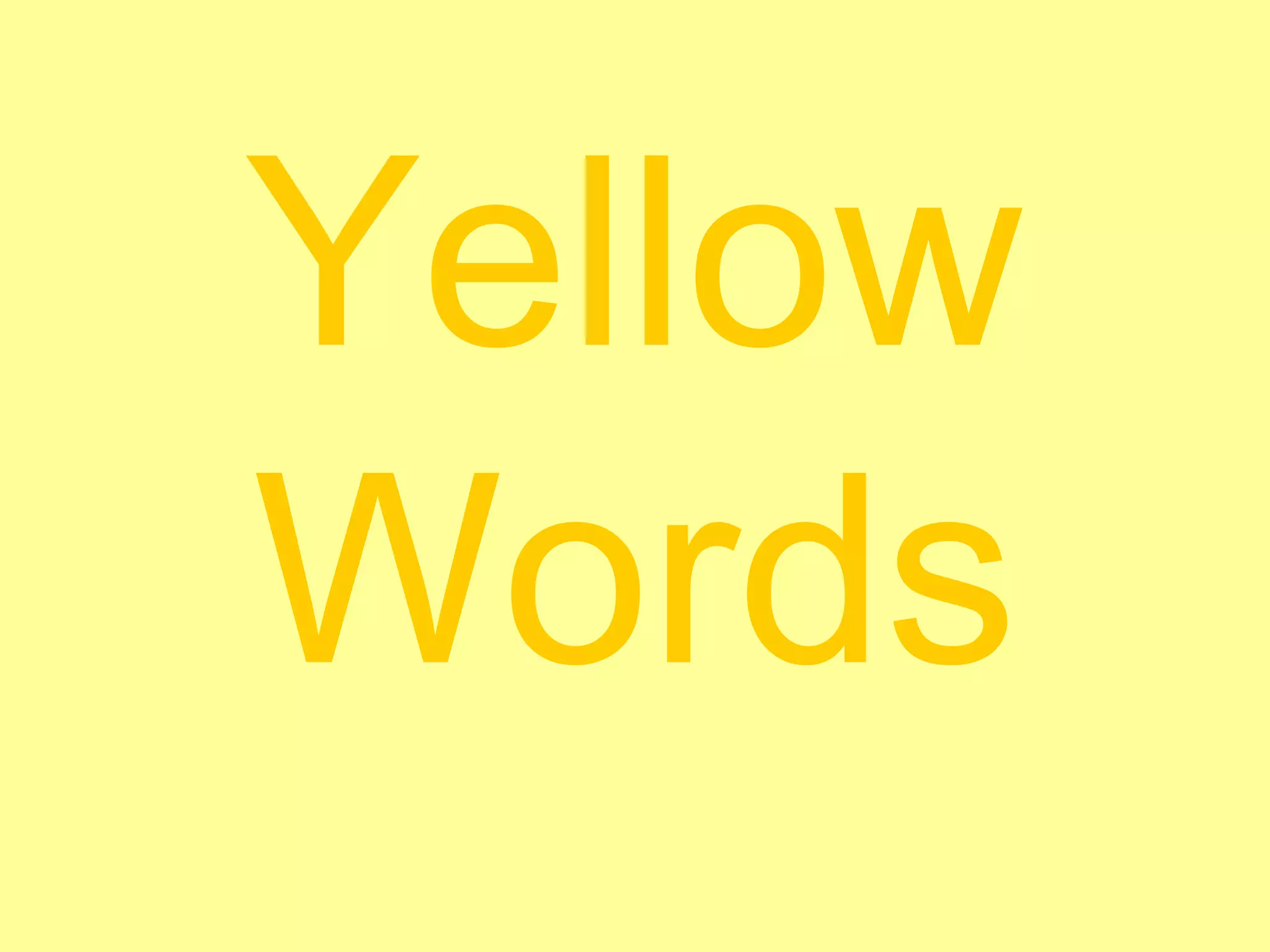Yellow Words With Sounds | PPT