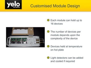 Yelo laser reliability burn in and lifetest for photonic devices | PPT