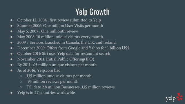Yelp Presentation | PPT
