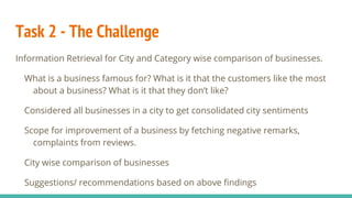 Yelp dataset challenge | PPT | Free Download