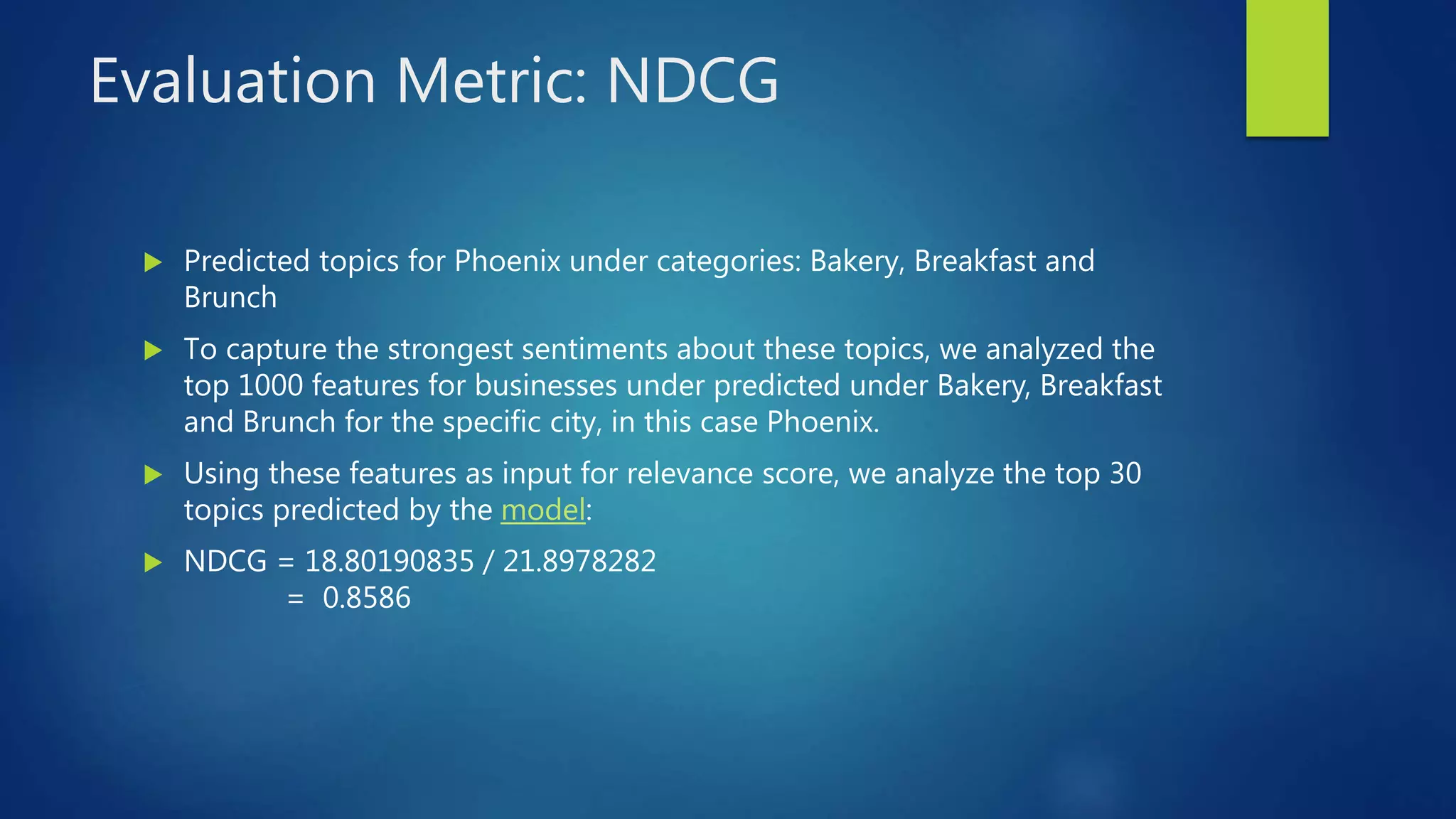 Yelp Dataset Challenge | PPTX