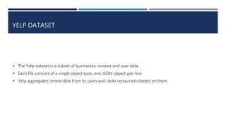 Yelp recommendation system and sentiment analysis | PPT