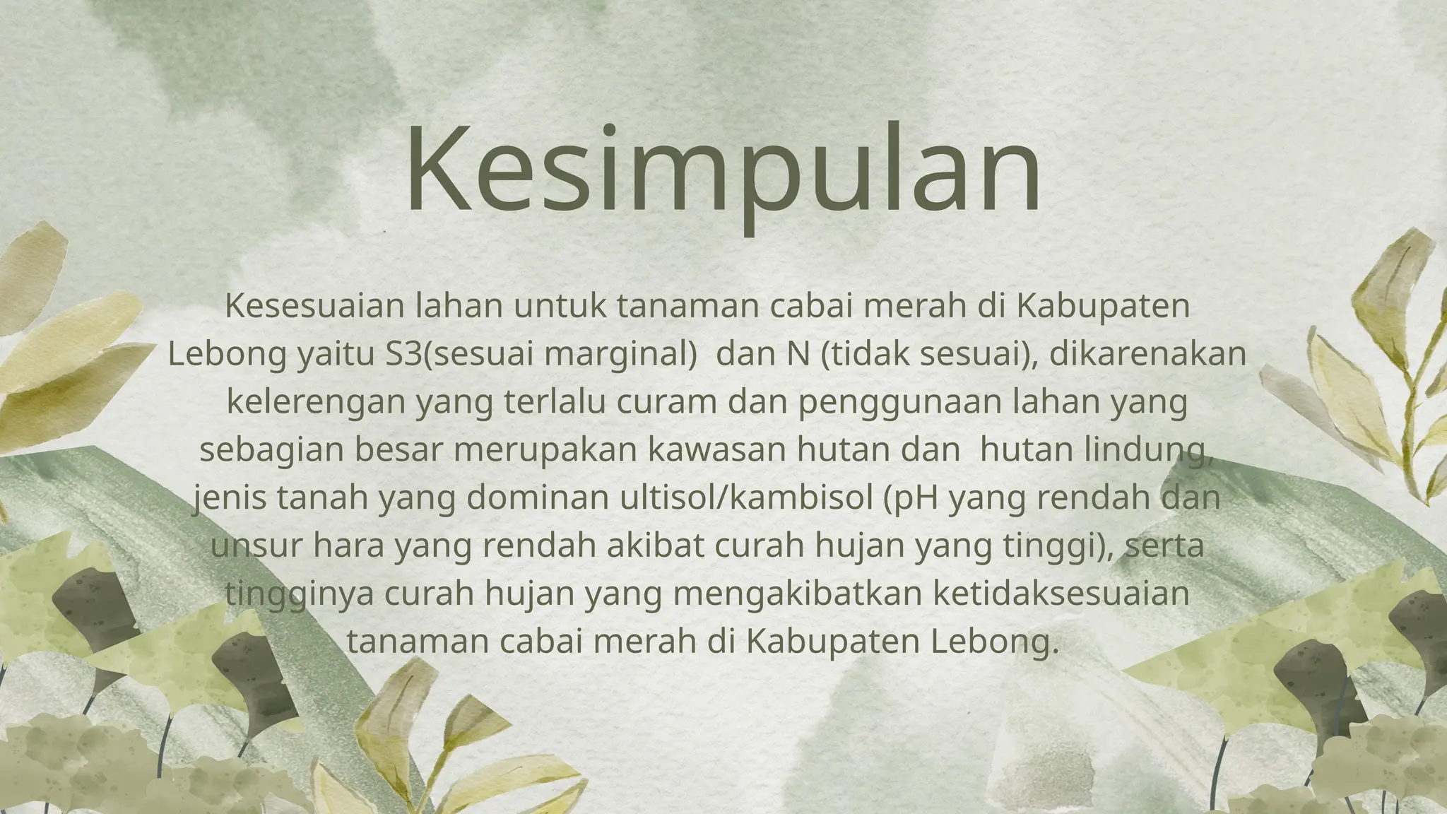 kesesuaian lahan untuk tanaman cabai merah | PPTX
