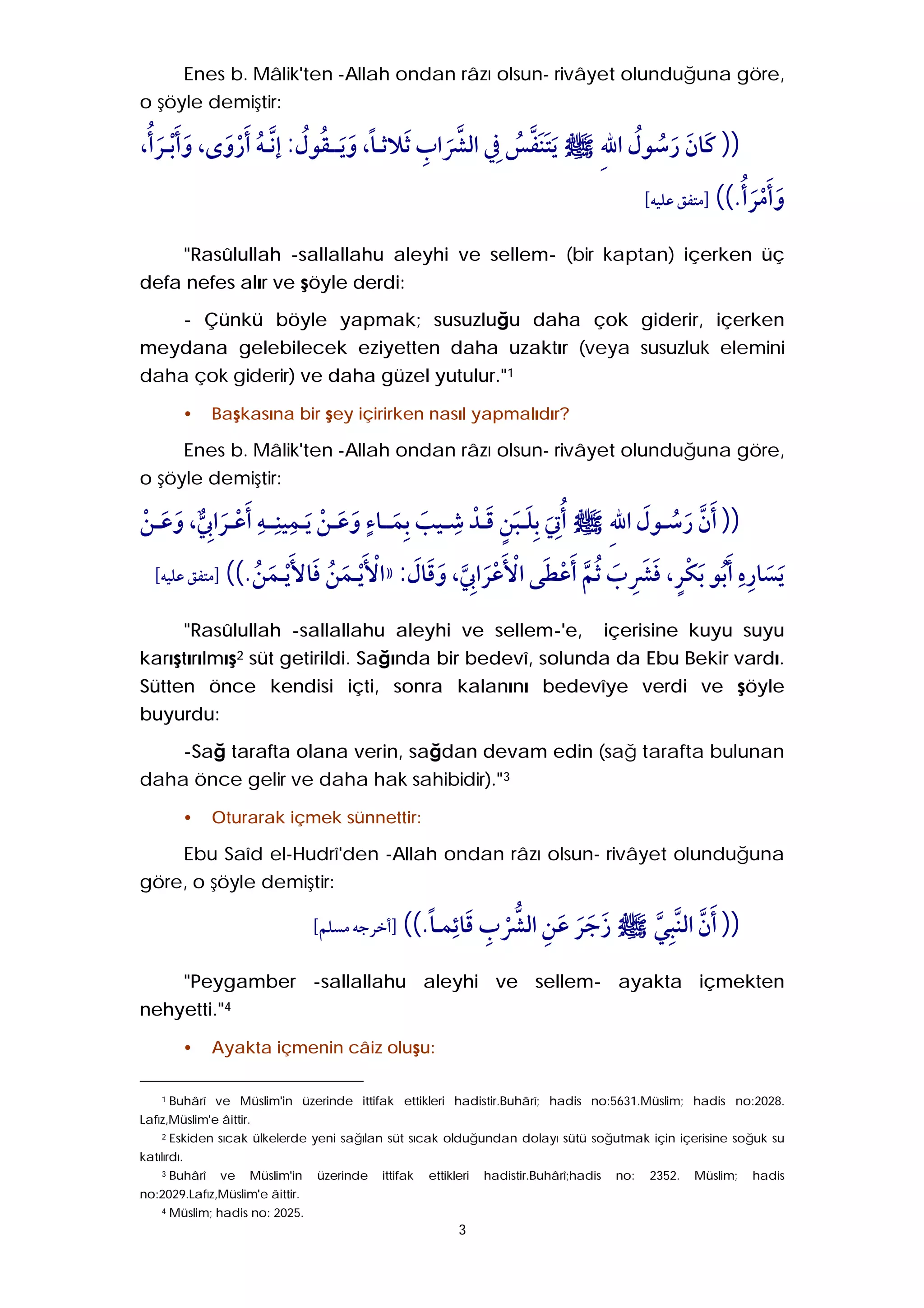 Yeme Ve Icme Adabi | PDF