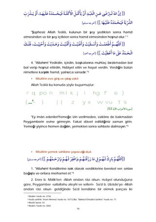 Yeme Ve Icme Adabi | PDF