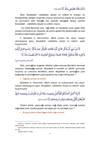 Yeme Ve Icme Adabi | PDF